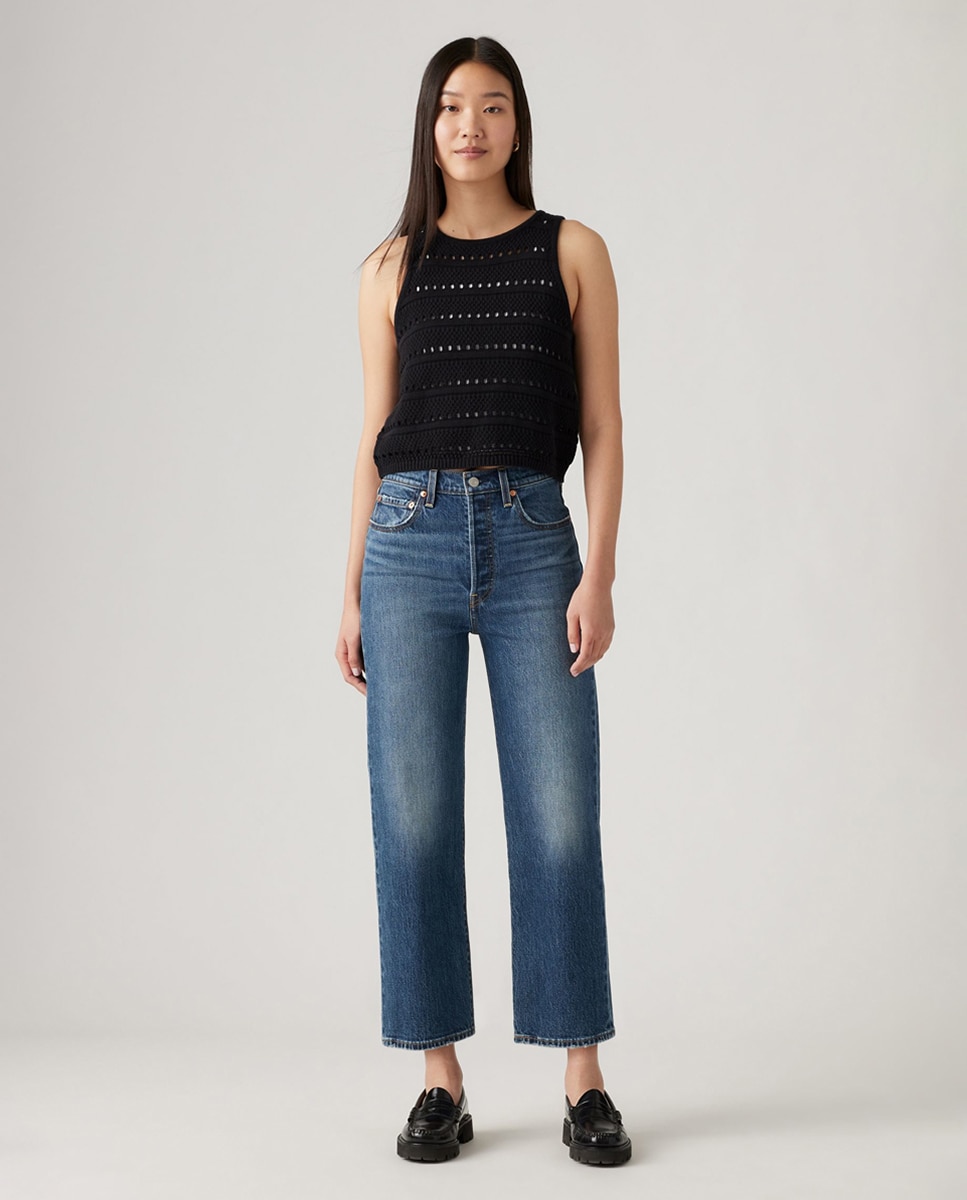 Vaquero recto Ribcage™ Straigh Ankle de mujer tiro alto Azul Levi's ...