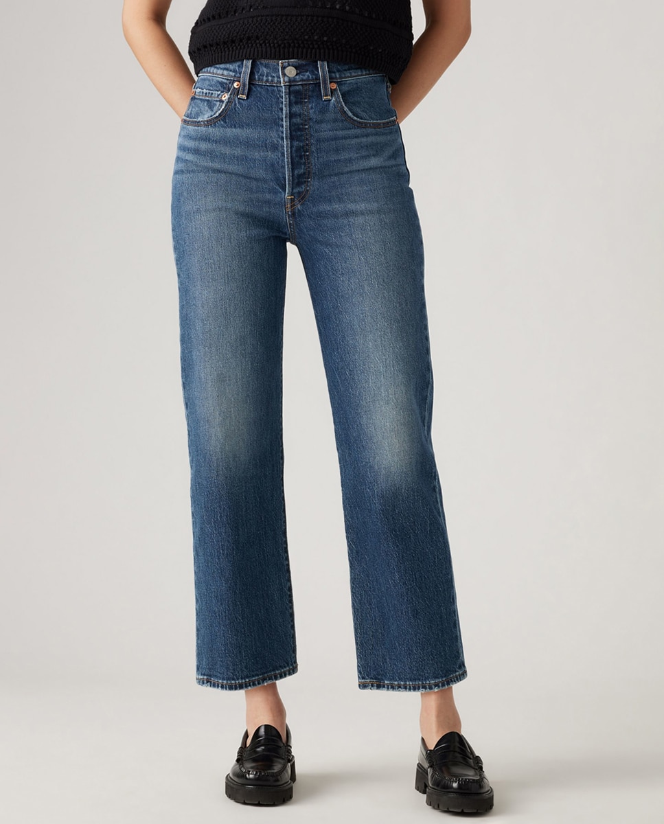Vaquero recto Ribcage™ Straigh Ankle de mujer tiro alto Azul Levi's ...