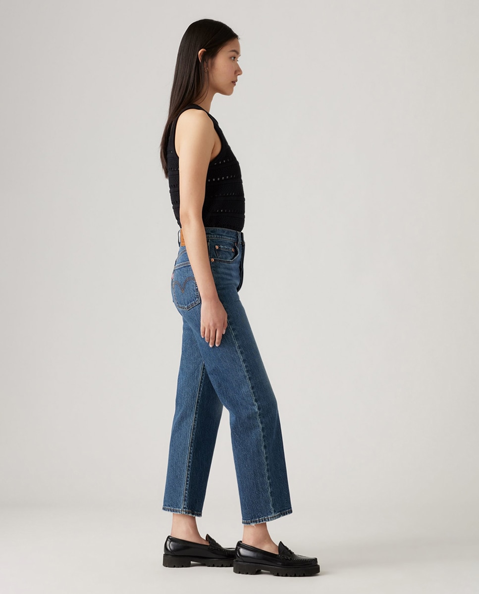 Vaquero recto Ribcage™ Straigh Ankle de mujer tiro alto Azul Levi's ...