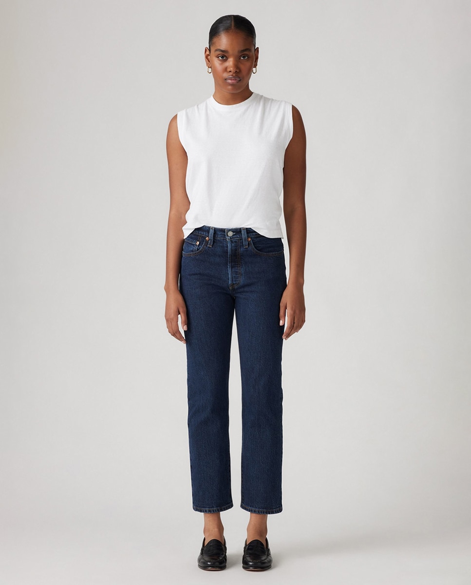 Vaquero recto de mujer 501® Crop Azul marino Levi's · El Corte Inglés