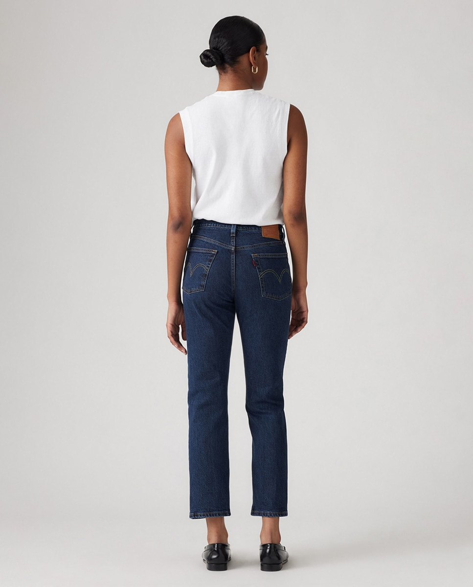 Vaquero recto de mujer 501® Crop Azul marino Levi's · El Corte Inglés