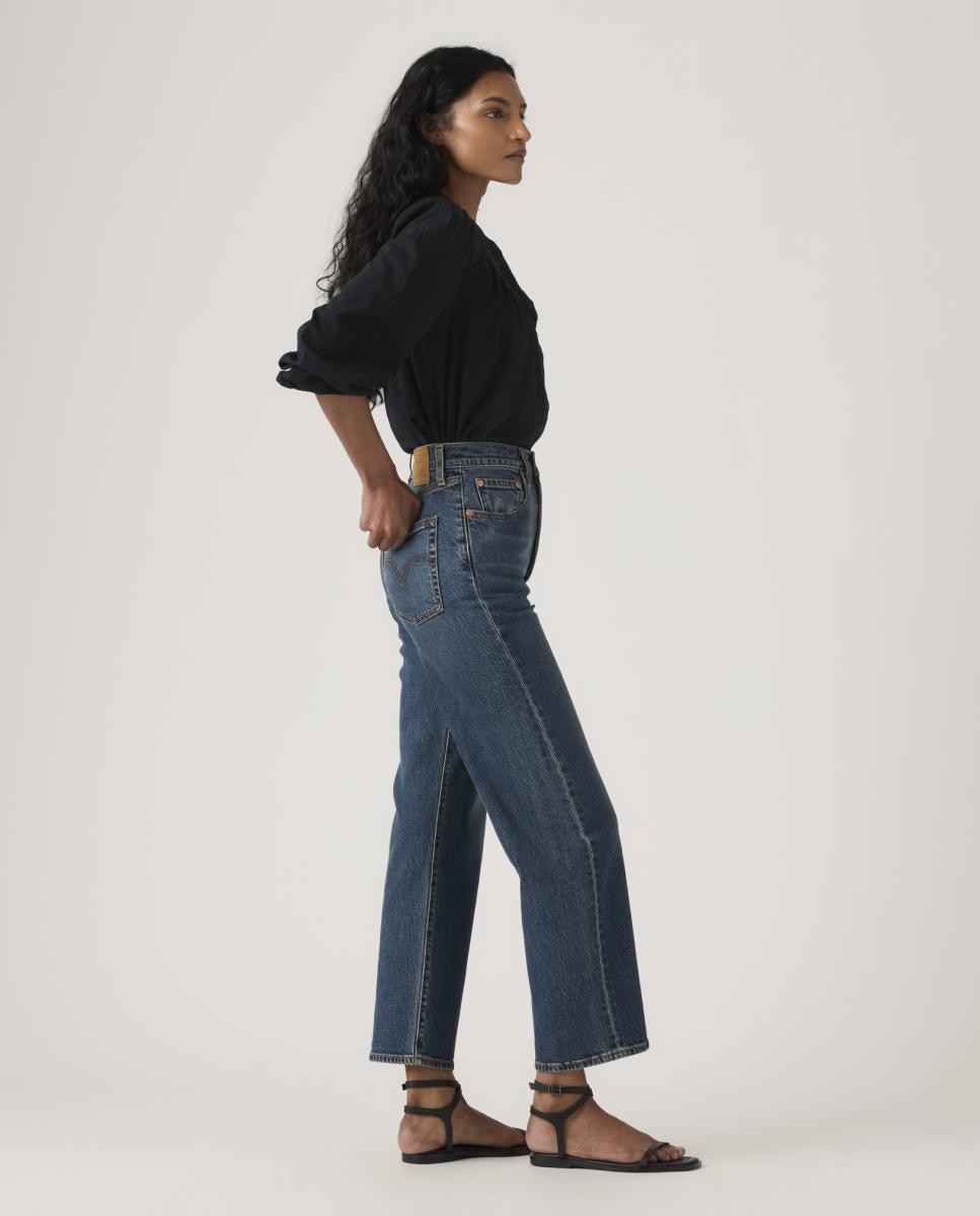 Vaquero recto Ribcage™ Straigh Ankle de mujer tiro alto Azul Levi's ...