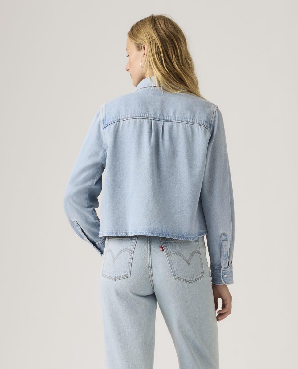 Camisa vaquera de mujer crop Azul claro Levi's · El Corte Inglés