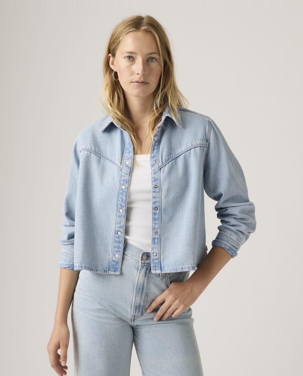 Camisa vaquera de mujer crop Azul claro Levi's · El Corte Inglés