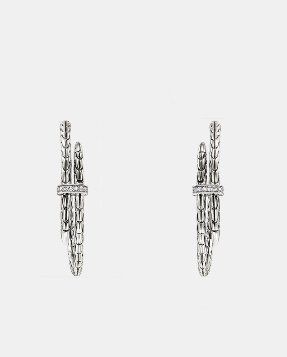 Pendientes de aro Spear de plata Plata · El Corte Inglés