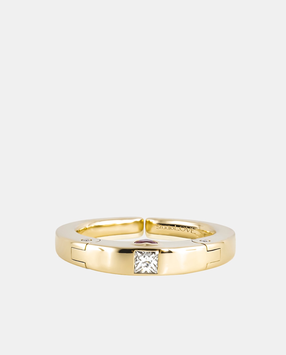 Anillo Studiolove de oro, diamantes y rubí Rojo · El Corte Inglés