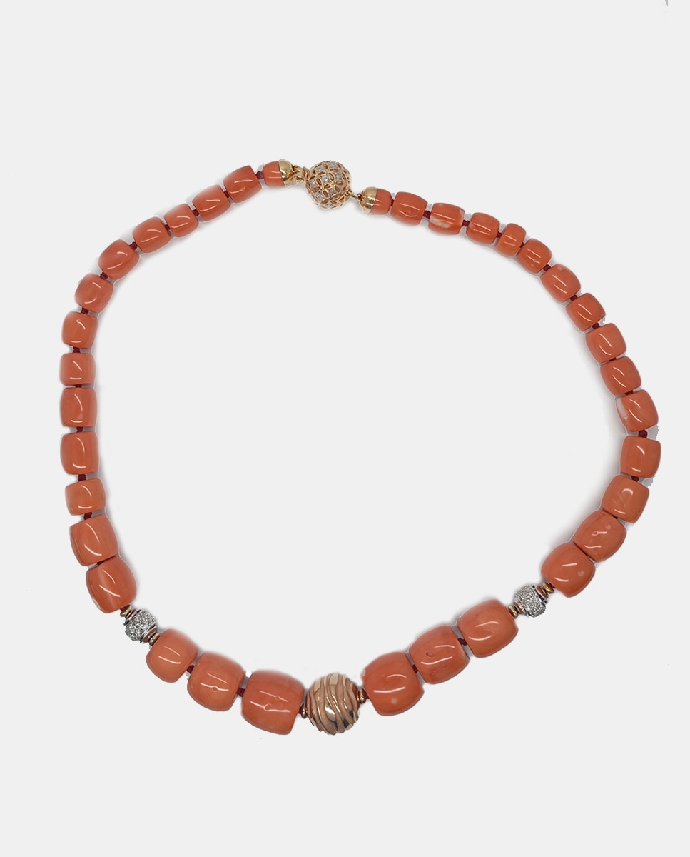 Collar de oro, diamante y coral Coral Romo Designs · El Corte Inglés