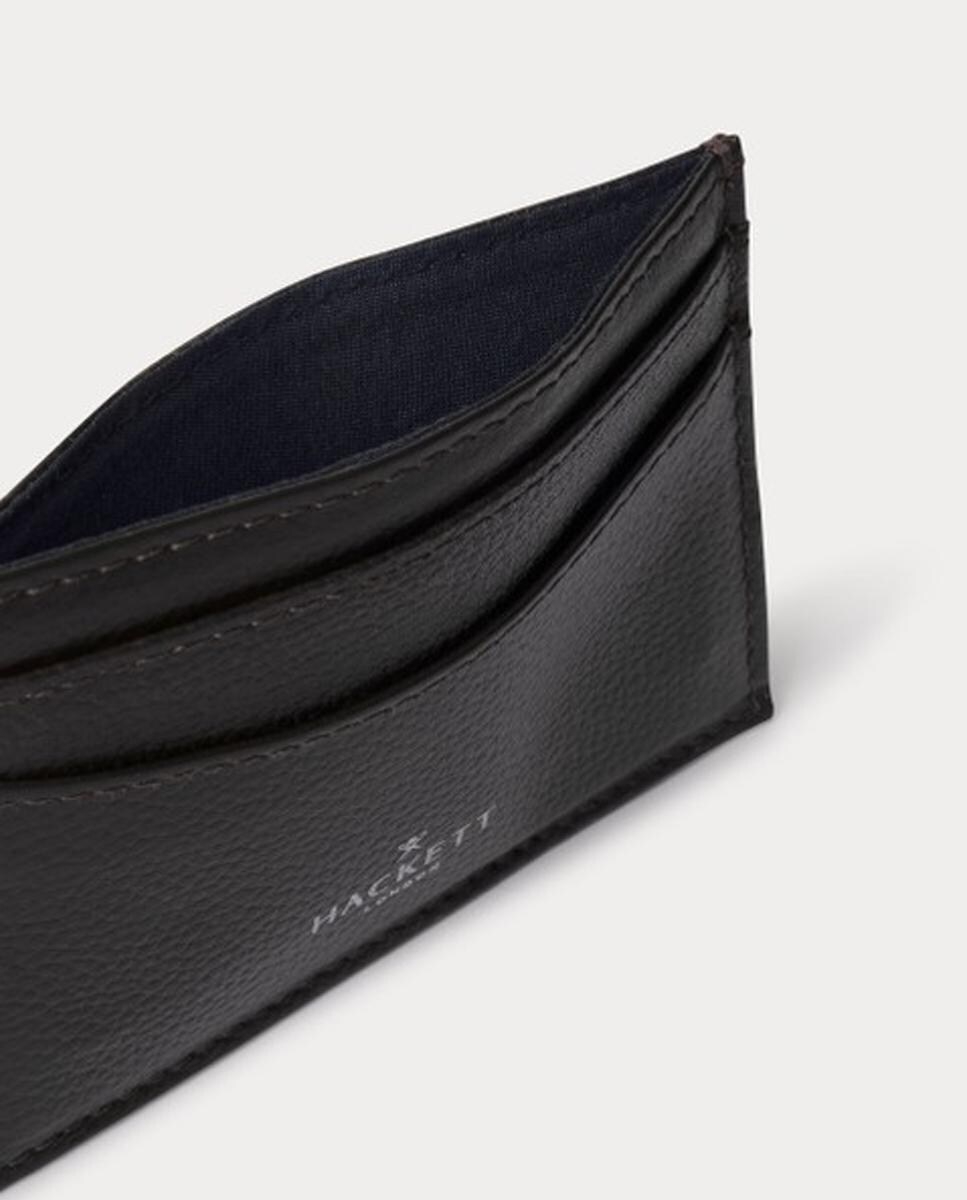 Tarjetero de piel con logo grabado de hombre · Hackett · El Corte Inglés