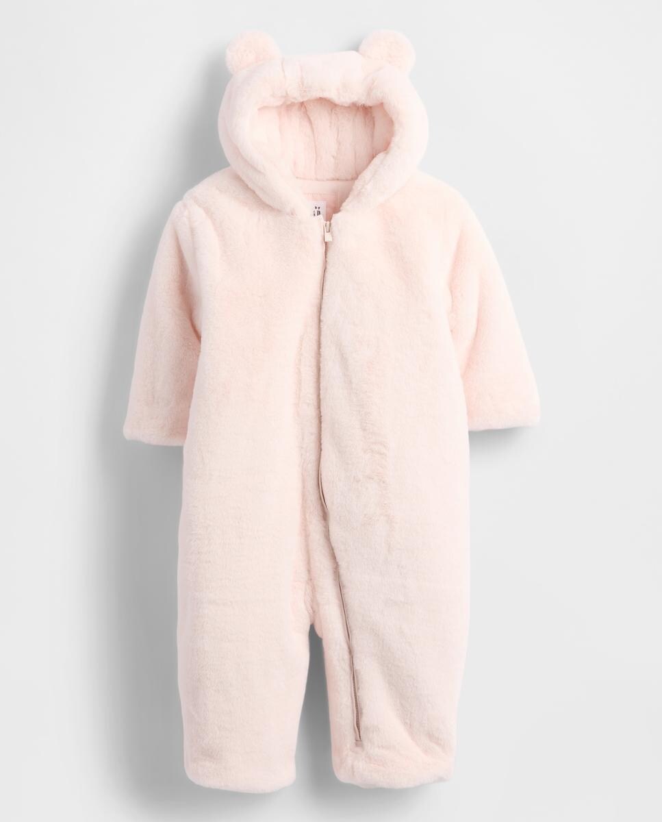 Pelele con capucha de oso de piel sintética para bebé · Gap · El Corte ...