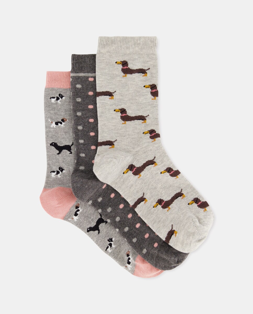 Pack tres pares de calcetines estampados de mujer · Easy Wear · El ...