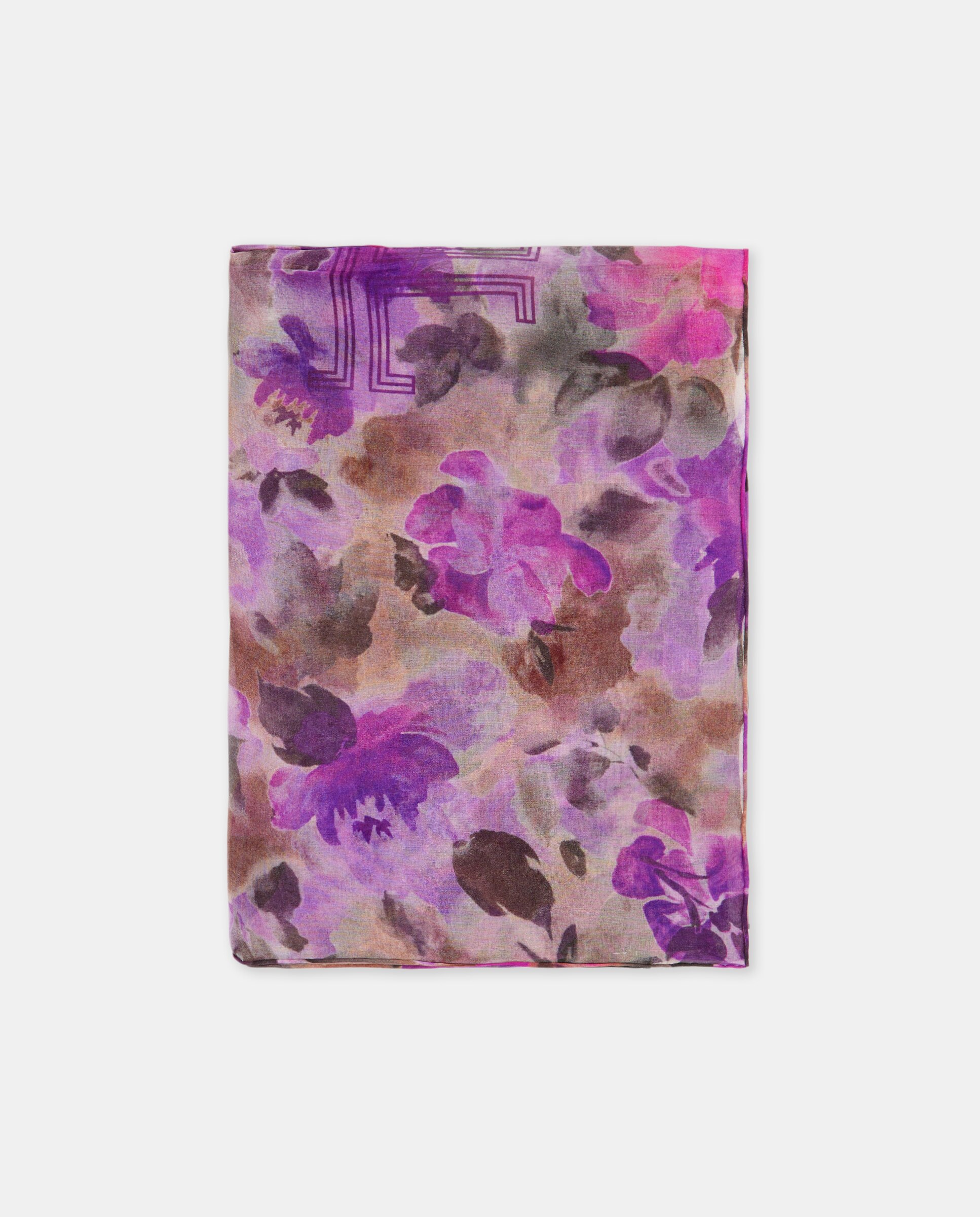 Echarpe de fiesta chifón seda con flores difuminadas · Latouche · El ...