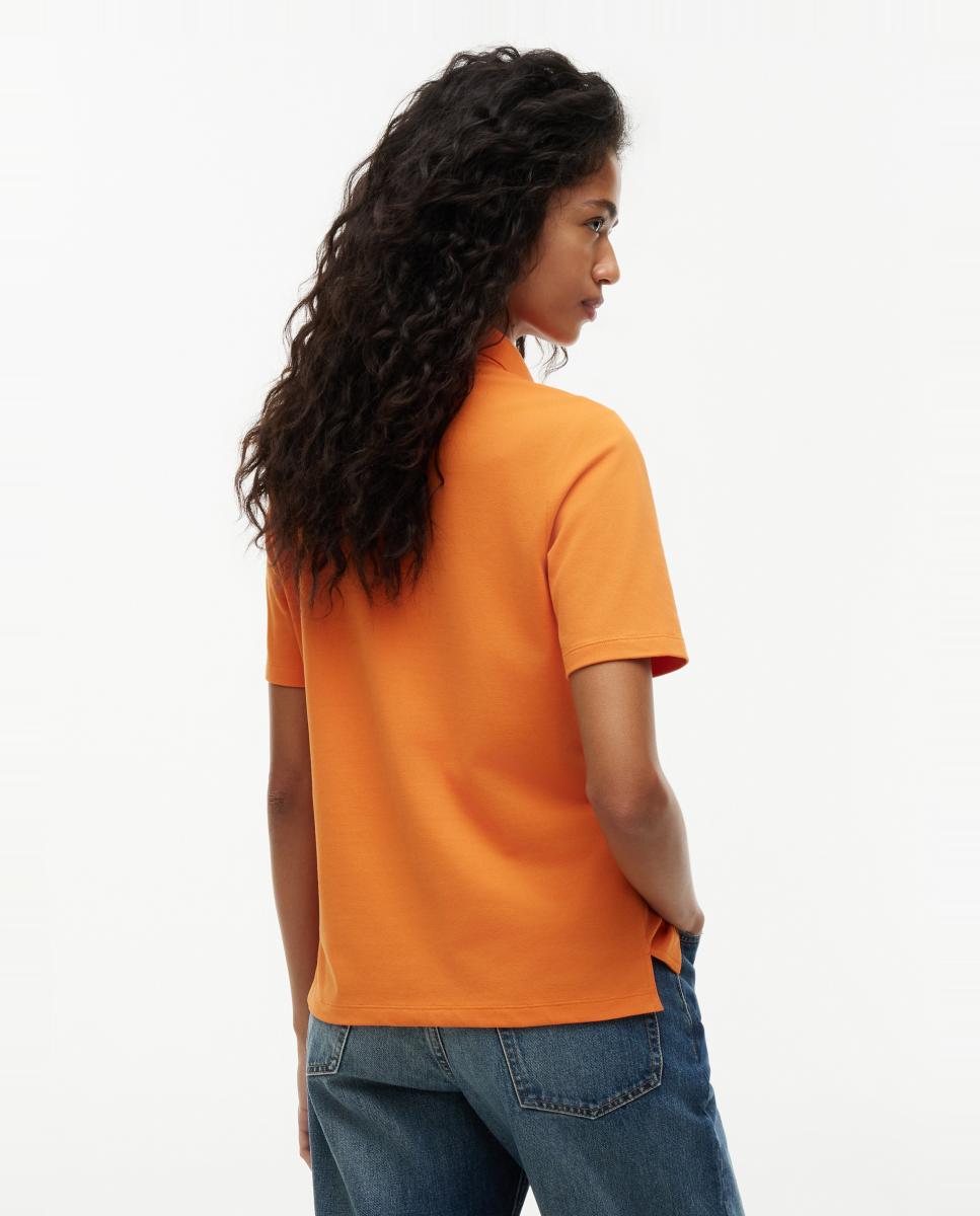 Polo de mujer de manga corta y silueta regular Naranja Tommy Hilfiger ...