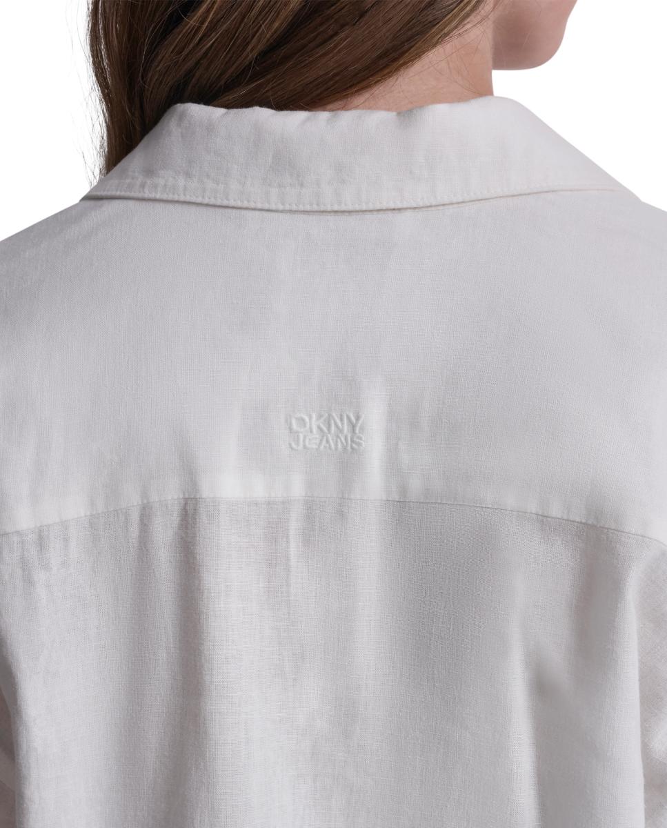 Camisa de mujer con cuello en pico Blanco Dkny Jeans · El Corte Inglés