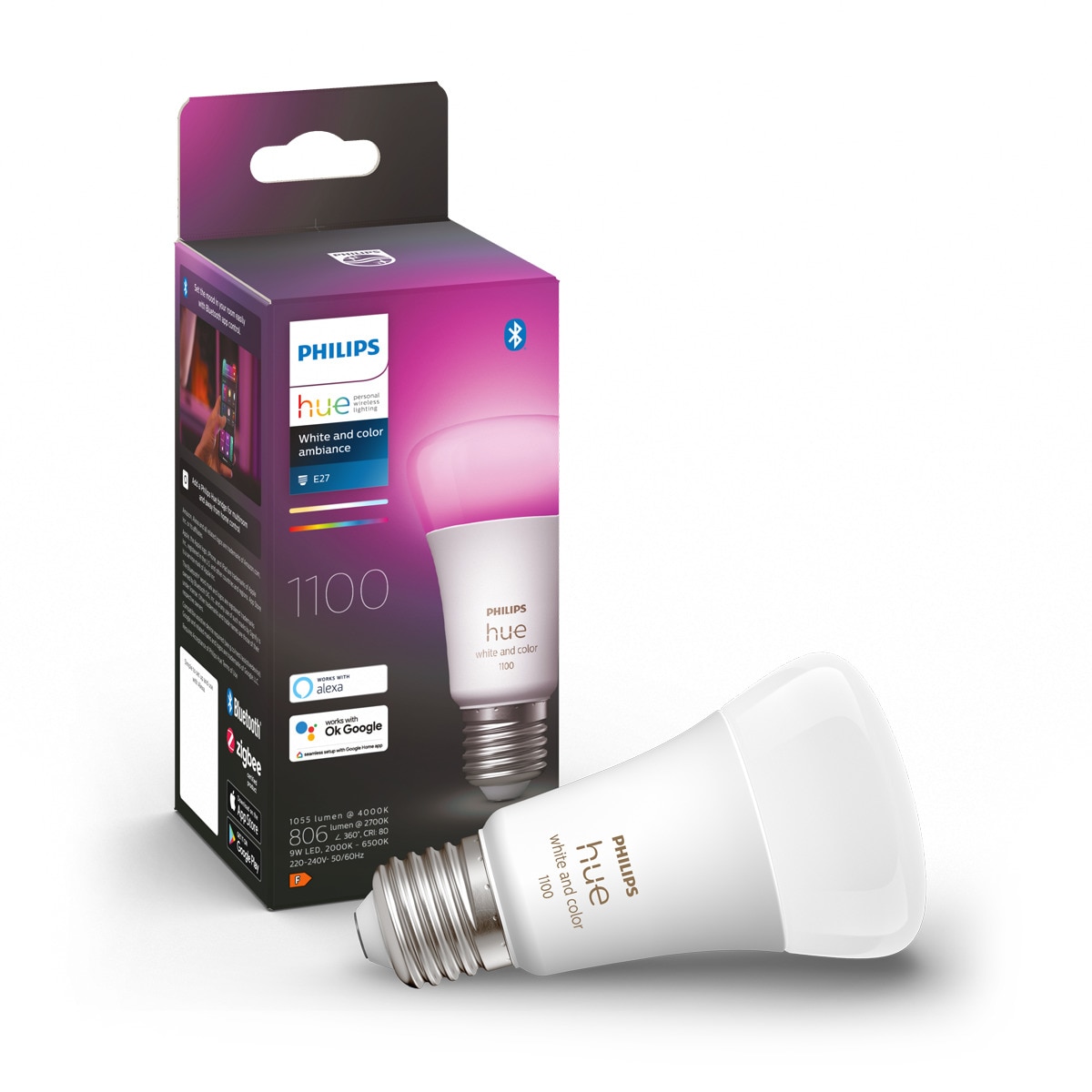 Bombilla Philips Hue White&Color 10.5W A60 E27 (Reacondicionado A ...