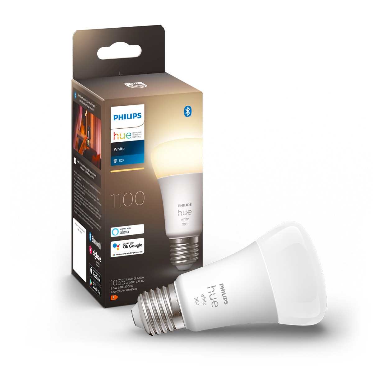 Bombilla LED Philips Hue White A60 E27 (Reacondicionado A estrenar ...