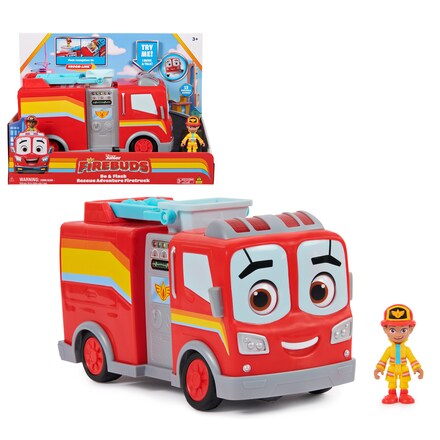 Vehículo Deluxe BO y Flash Unidad de Rescate Firebuds Disney Junior ...