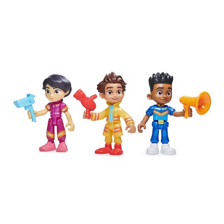 Pack 3 figuras acción Unidad de Rescate Firebuds Disney Junior Spin ...