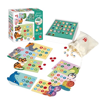 Juego educativo bingo alfabeto con piezas de madera Goula Diset · Diset ...