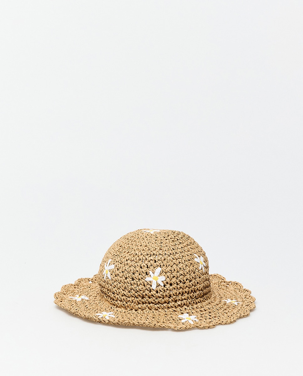 Gorro paja bordado Marrón claro Sfera · El Corte Inglés