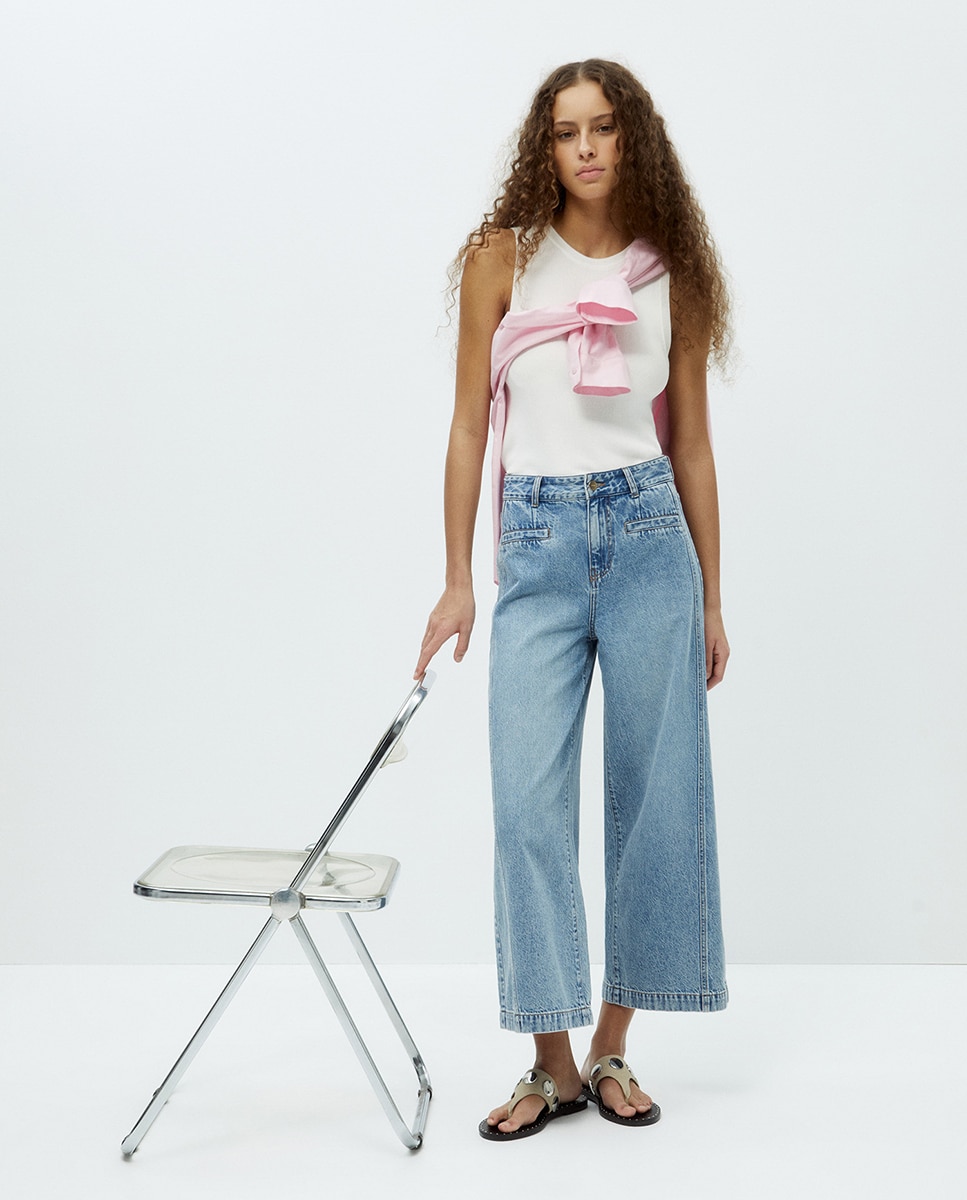 Jeans culotte Azul Sfera · El Corte Inglés
