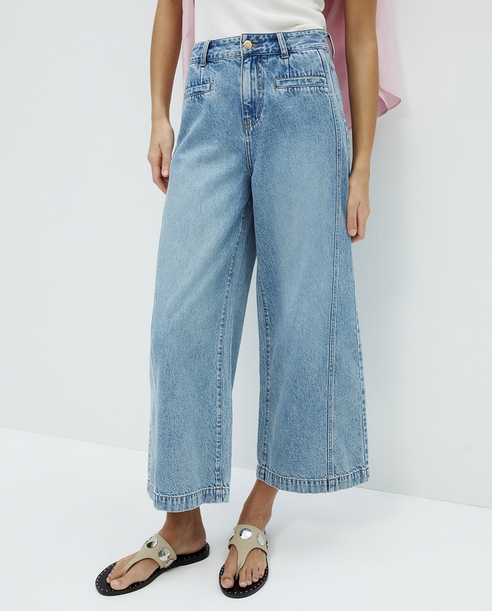 Jeans culotte Azul Sfera · El Corte Inglés