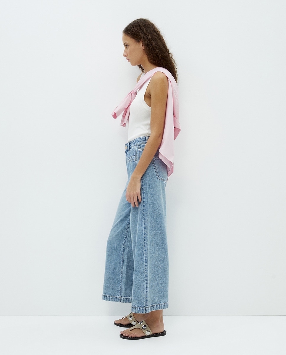 Jeans culotte Azul Sfera · El Corte Inglés