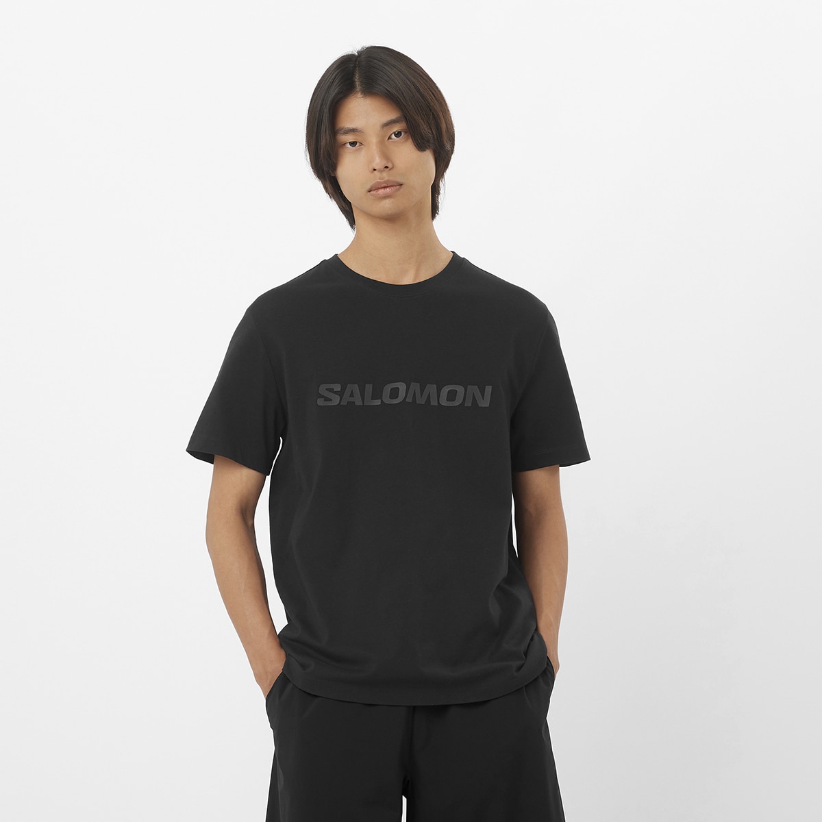Camiseta de manga corta de hombre SALOMON BIG LOGO Salomon Negro · El ...