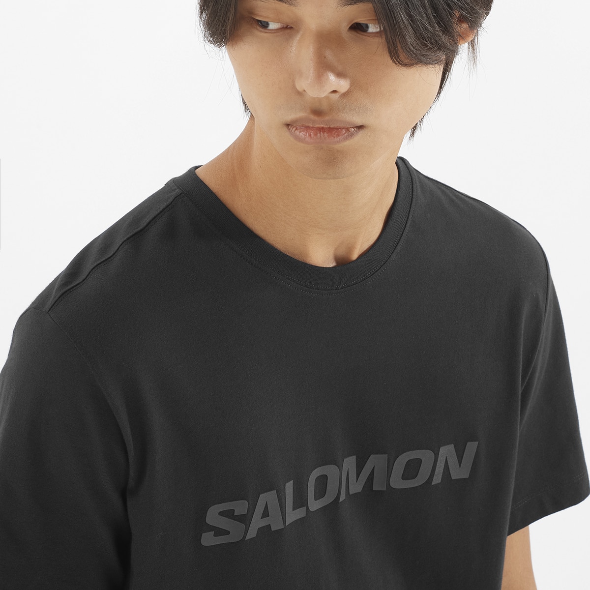 Camiseta de manga corta de hombre SALOMON BIG LOGO Salomon Negro · El ...