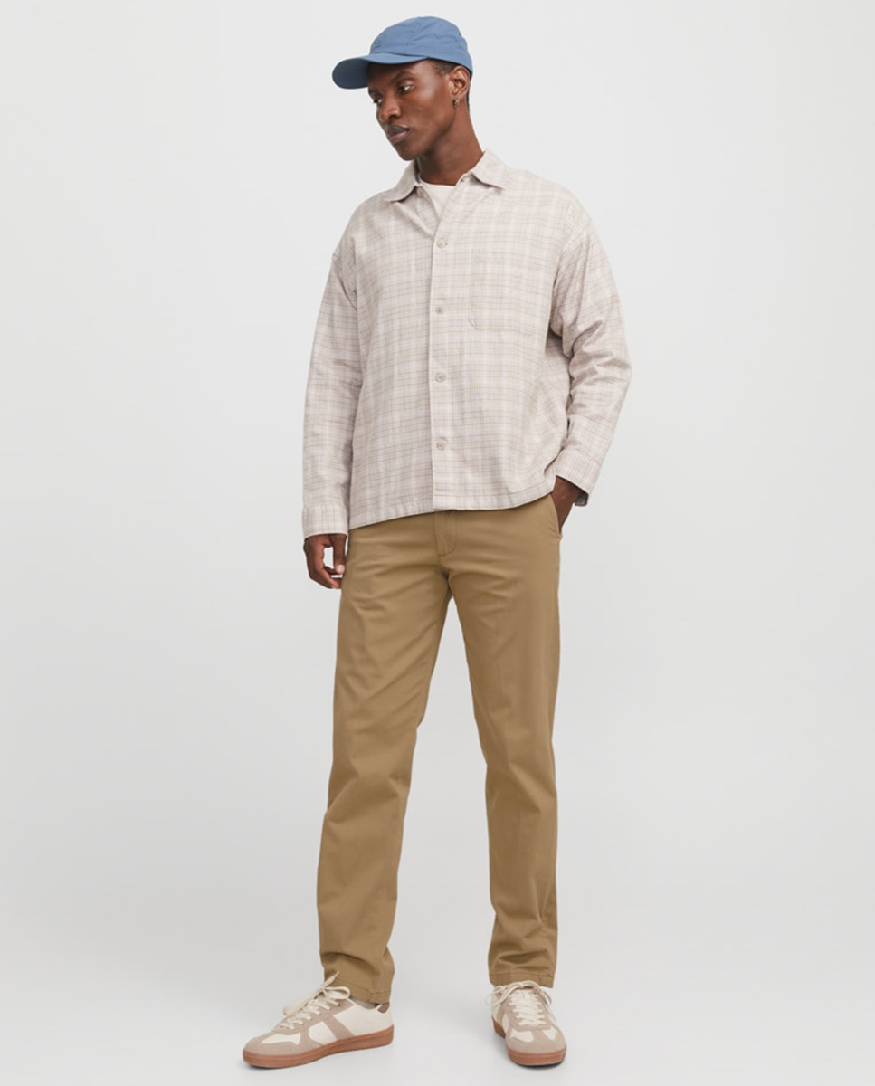 Pantalón de hombre tipo chino liso Marrón claro Jack & Jones · El Corte ...