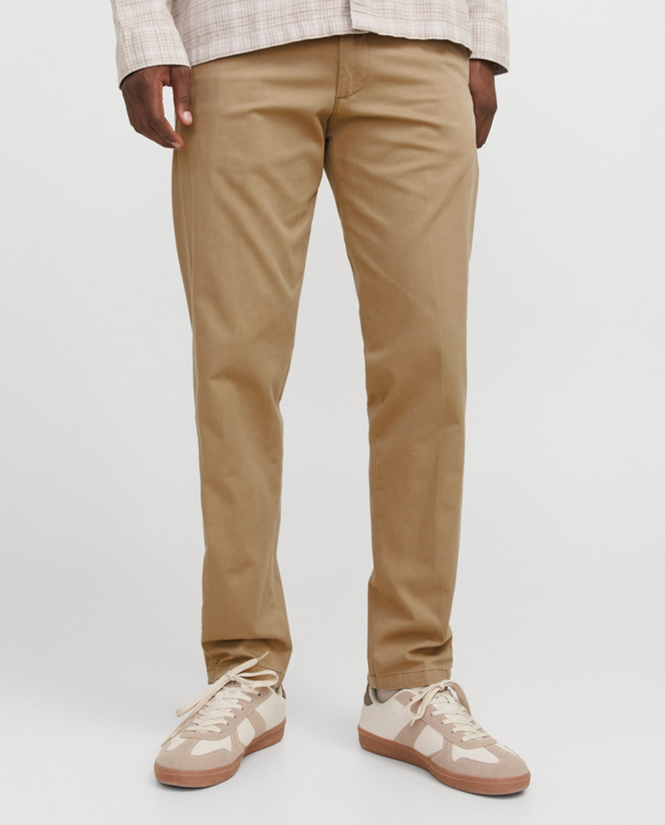 Pantalón de hombre tipo chino liso Marrón claro Jack & Jones · El Corte ...