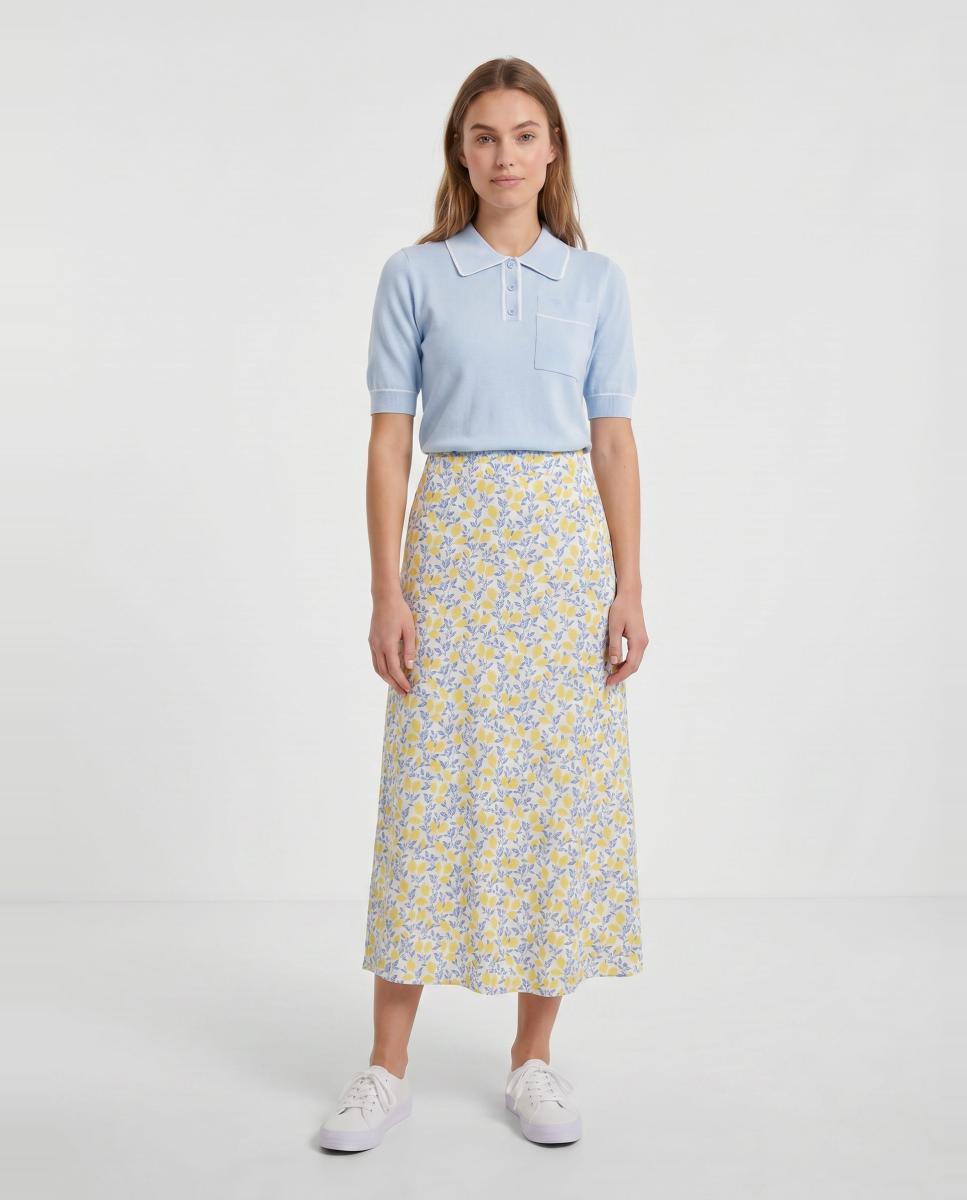 Falda mini de estampado de limones de mujer Pieces · El Corte Inglés