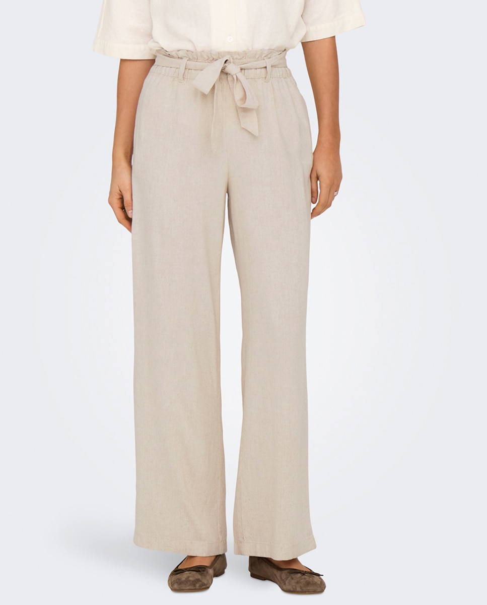 Pantalón de mujer ancho de tiro alto Topo jdy · El Corte Inglés