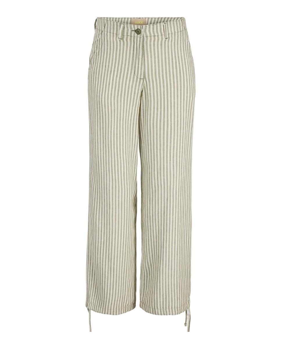 Pantalón recto de lino estampado de mujer Verde Jack & Jones · El Corte ...