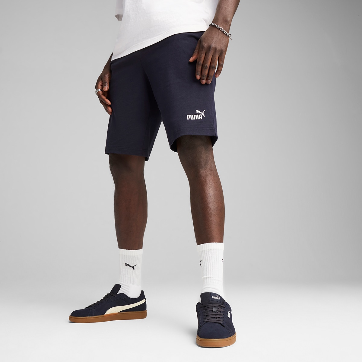 Pantalón cortos de hombre ESS No. 1 Logo Jersey Shorts 10'' Puma Azul ...