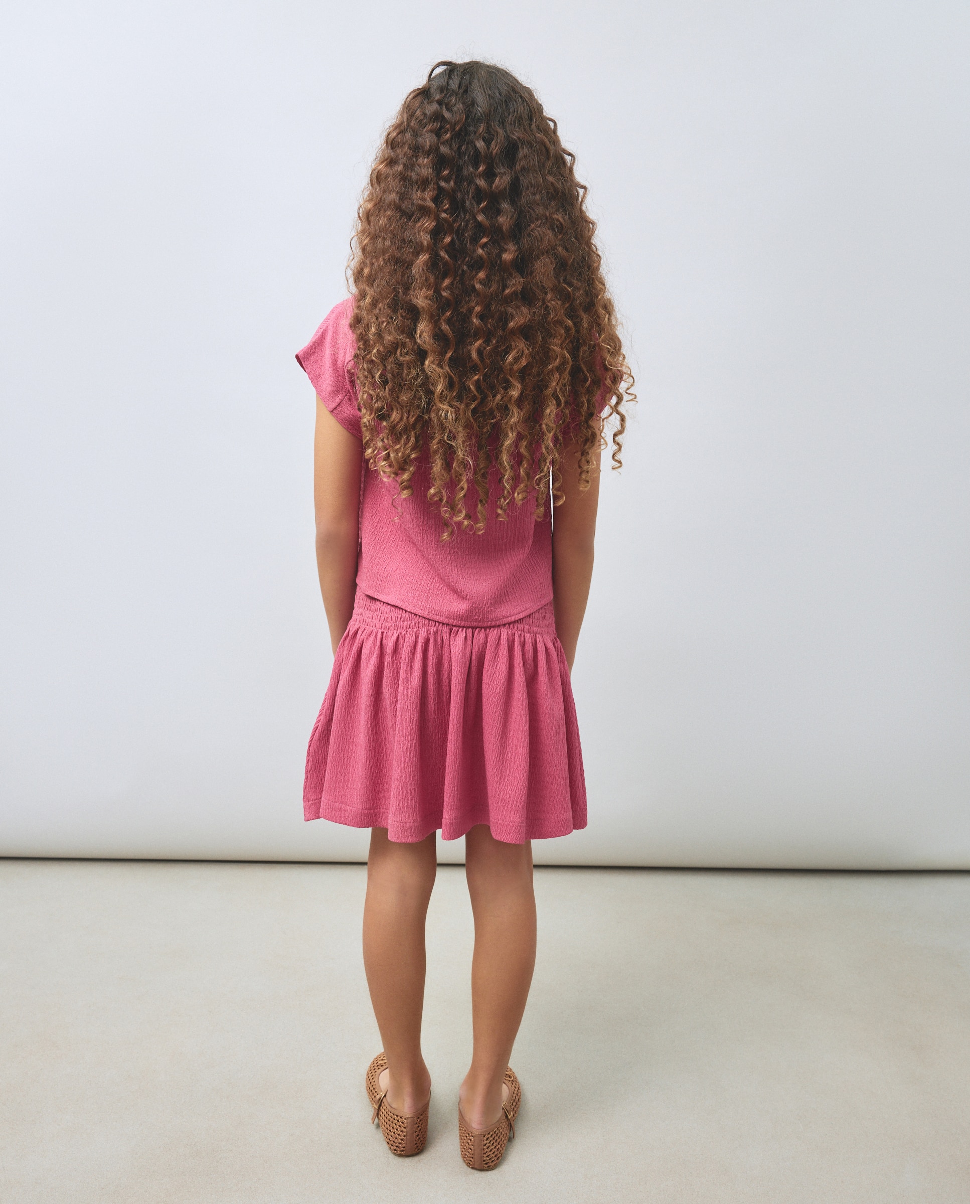 Camisa crop de niña con nudo 230 Rosa oscuro Kids El Corte Inglés · El ...