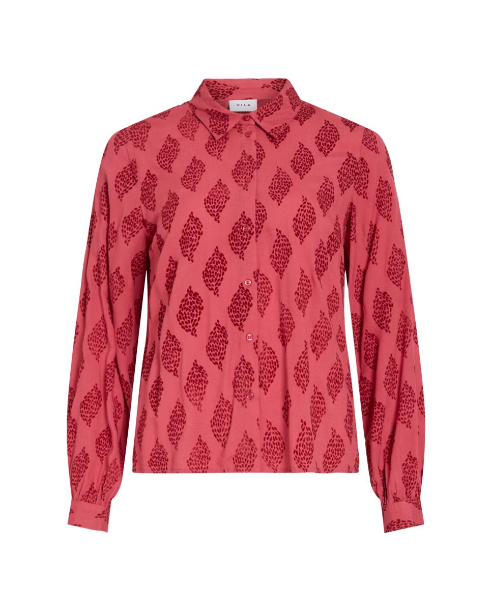 Camisa de mujer estampada de viscosa Rojo Vila · El Corte Inglés