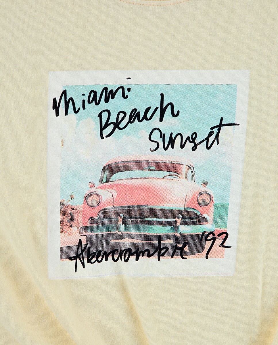Camiseta con nudo lateral Miami Beach de Abercrombie Kids Amarillo · El ...
