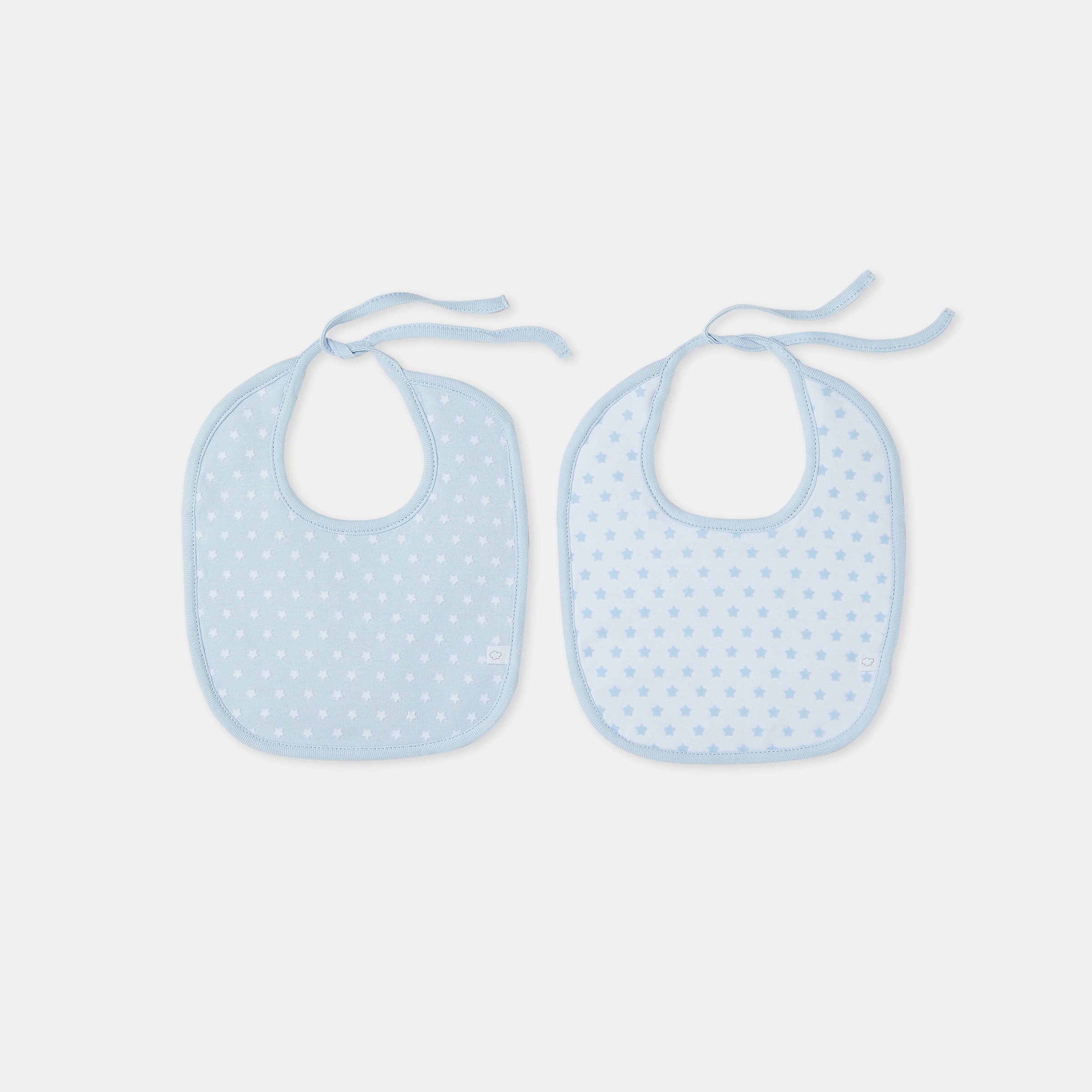 Baberos Cotton Juice Baby Home pack 2 estrellas flocadas Azul · El ...