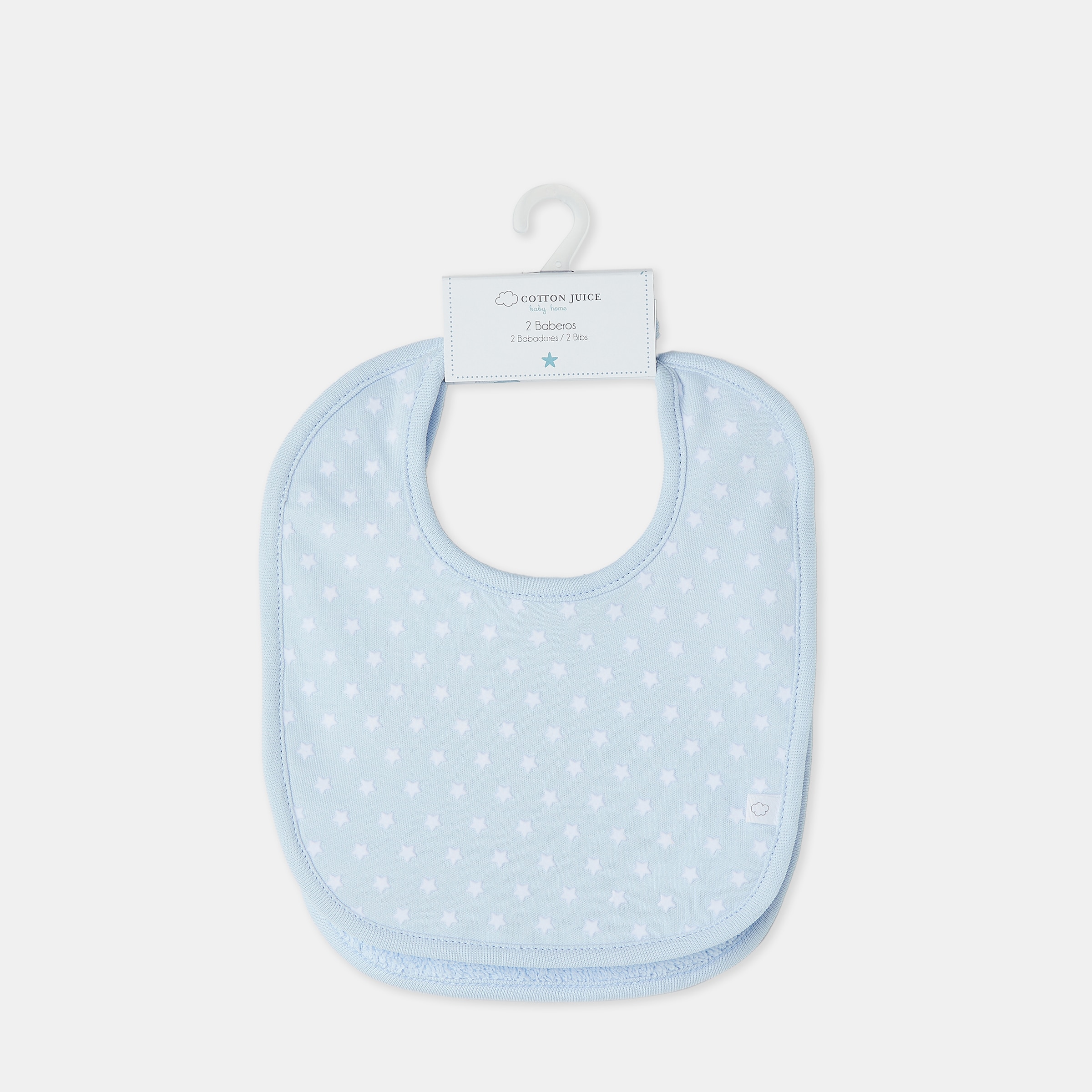 Baberos Cotton Juice Baby Home pack 2 estrellas flocadas Azul · El ...