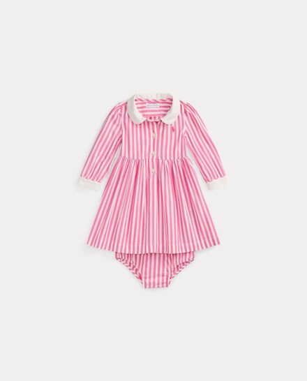 Vestido camisero de bebé niña de popelín con pololo · Polo Ralph Lauren ...