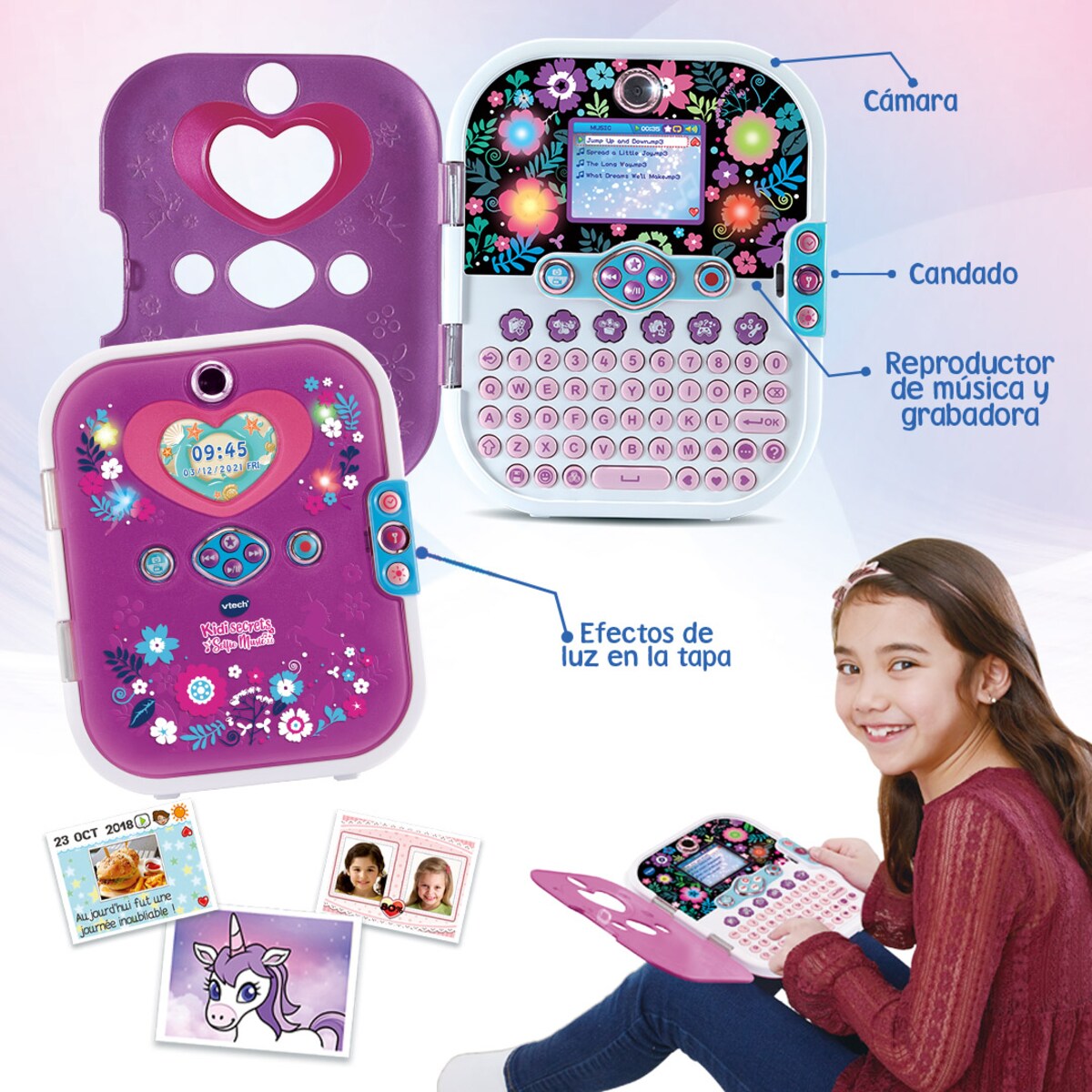 Diario interactivo Kidi Secrets Selfie Music 2.0 con juegos y ...