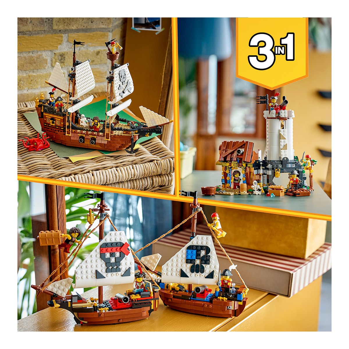 Juego de construcción Barco Pirata Clásico LEGO Creator - 31387 · LEGO ...