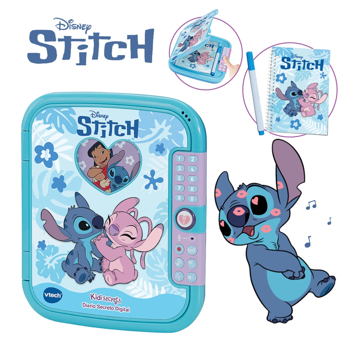 KidiSecrets Diario secreto Stitch Disney Vtech · VTech · El Corte Inglés