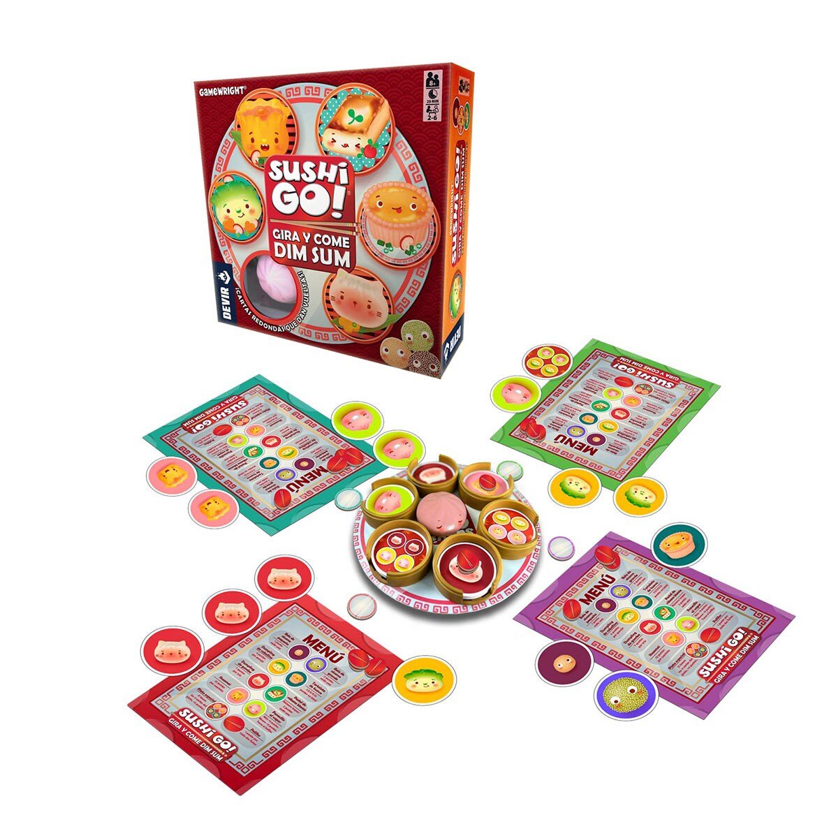 Juego de mesa Sushi Go: Gira y come Dim Sum · Devir · El Corte Inglés