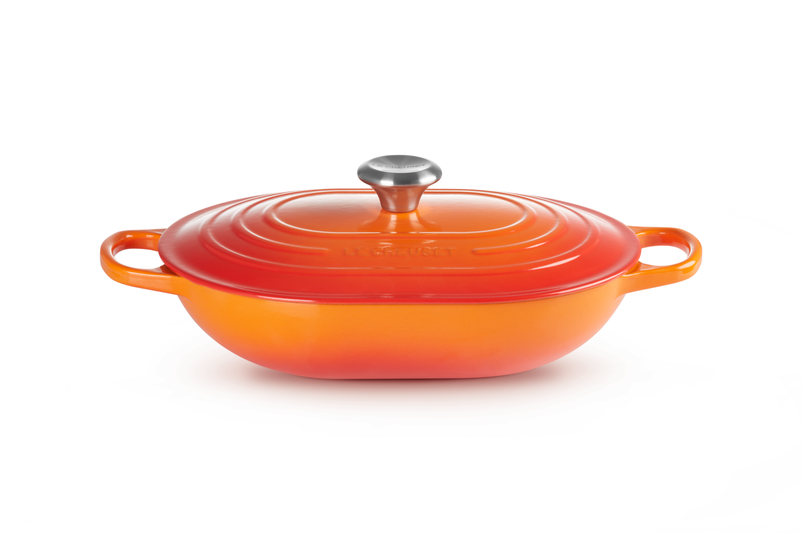 Cacerola oval baja de hierro fundido Le Creuset Volcánico Cacerola de ...