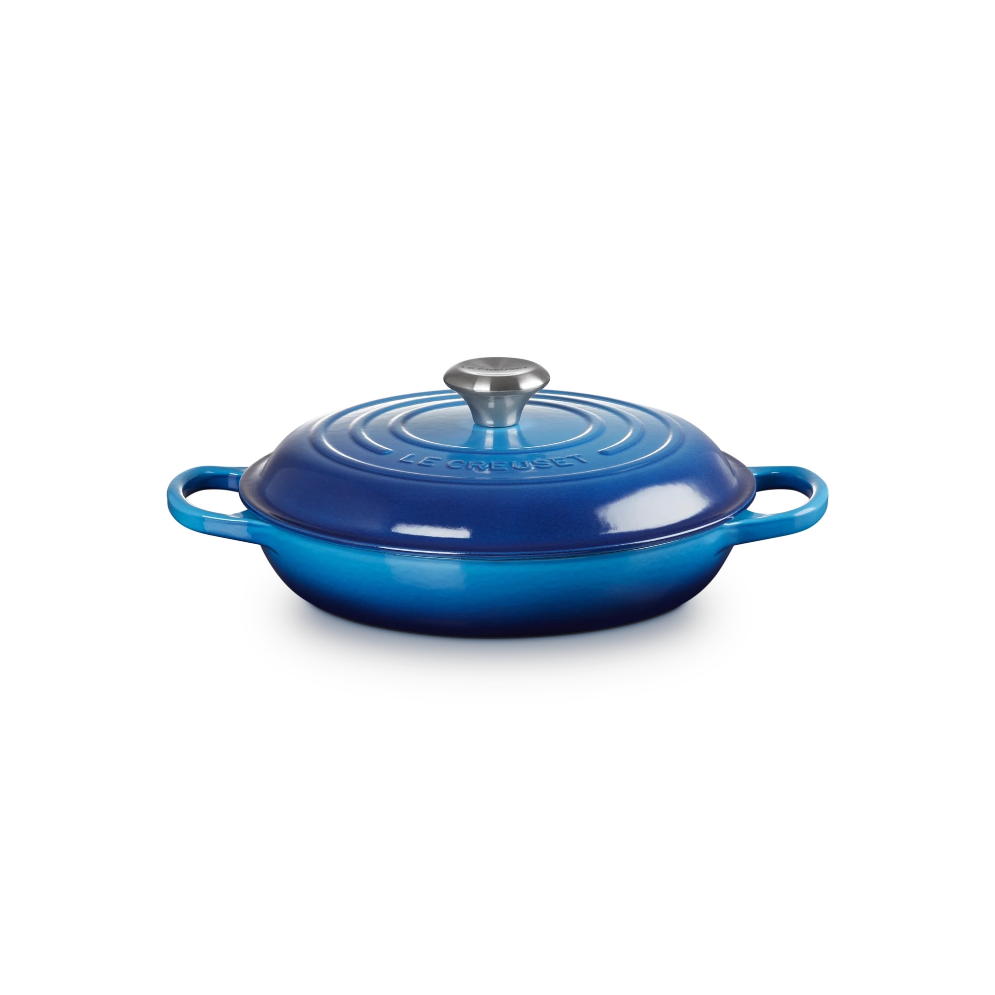 Cacerola baja de hierro fundido Le Creuset Azulón Cacerola de 26 cm ...