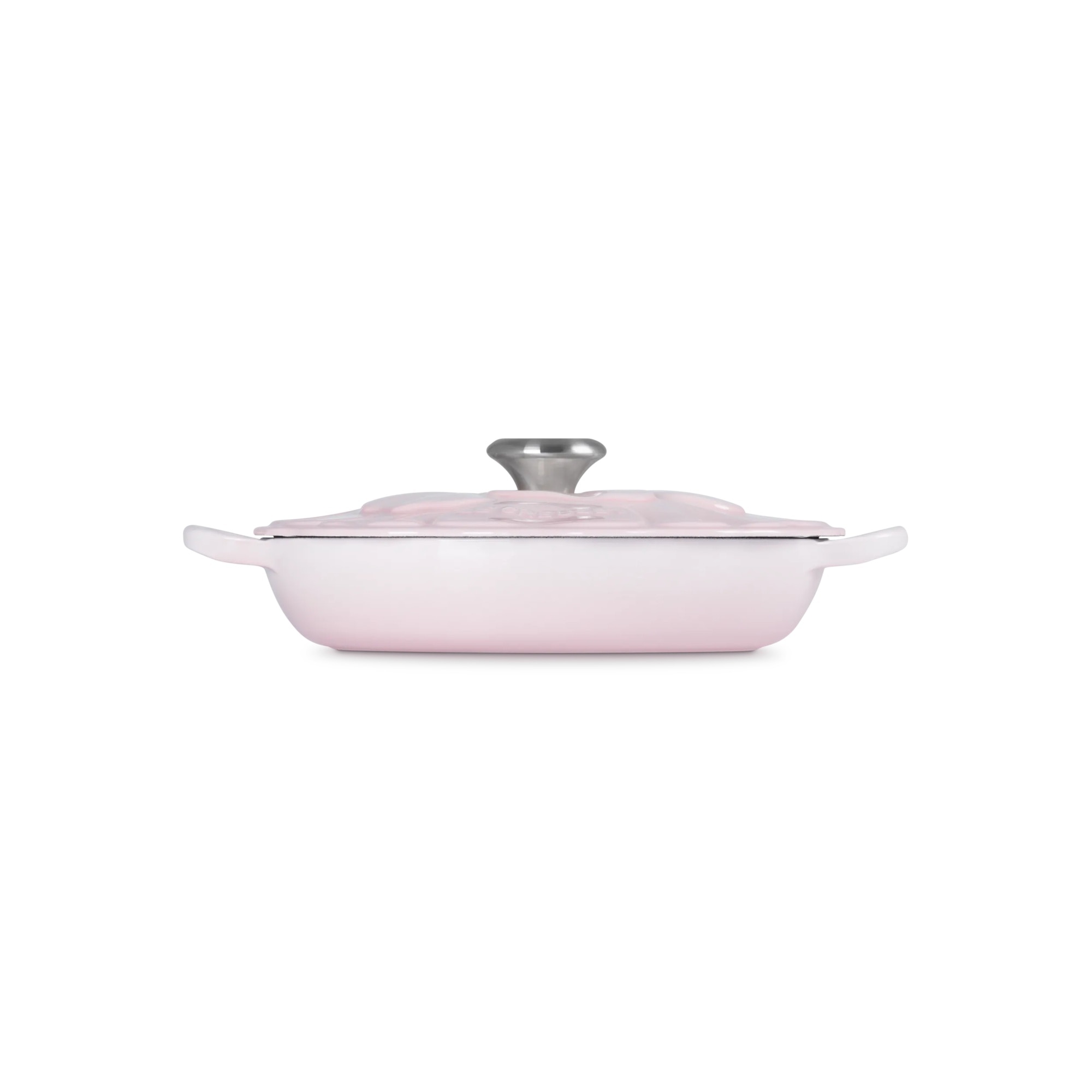 Cacerola baja hierro fundido Pétalo Le Creuset Rosa palo Cacerola de 26 ...