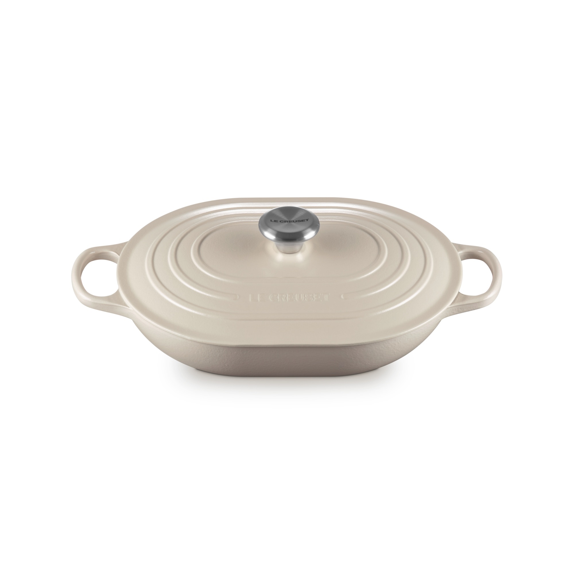 Cacerola oval baja de hierro fundido Le Creuset Merengue Cacerola de 31 ...