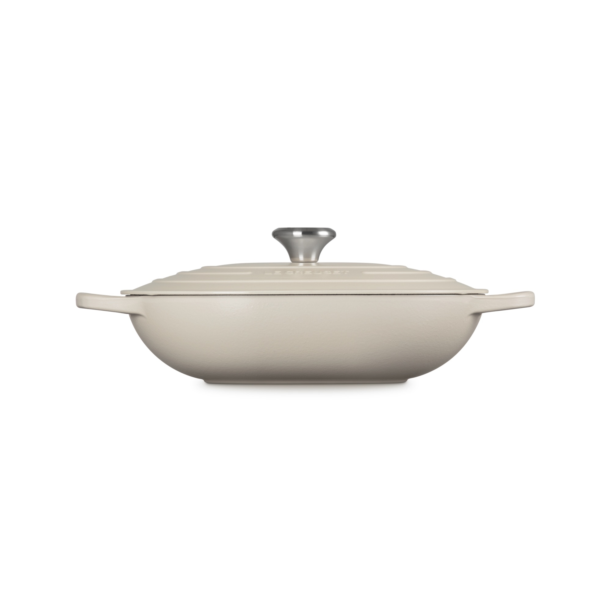 Cacerola oval baja de hierro fundido Le Creuset Merengue Cacerola de 31 ...