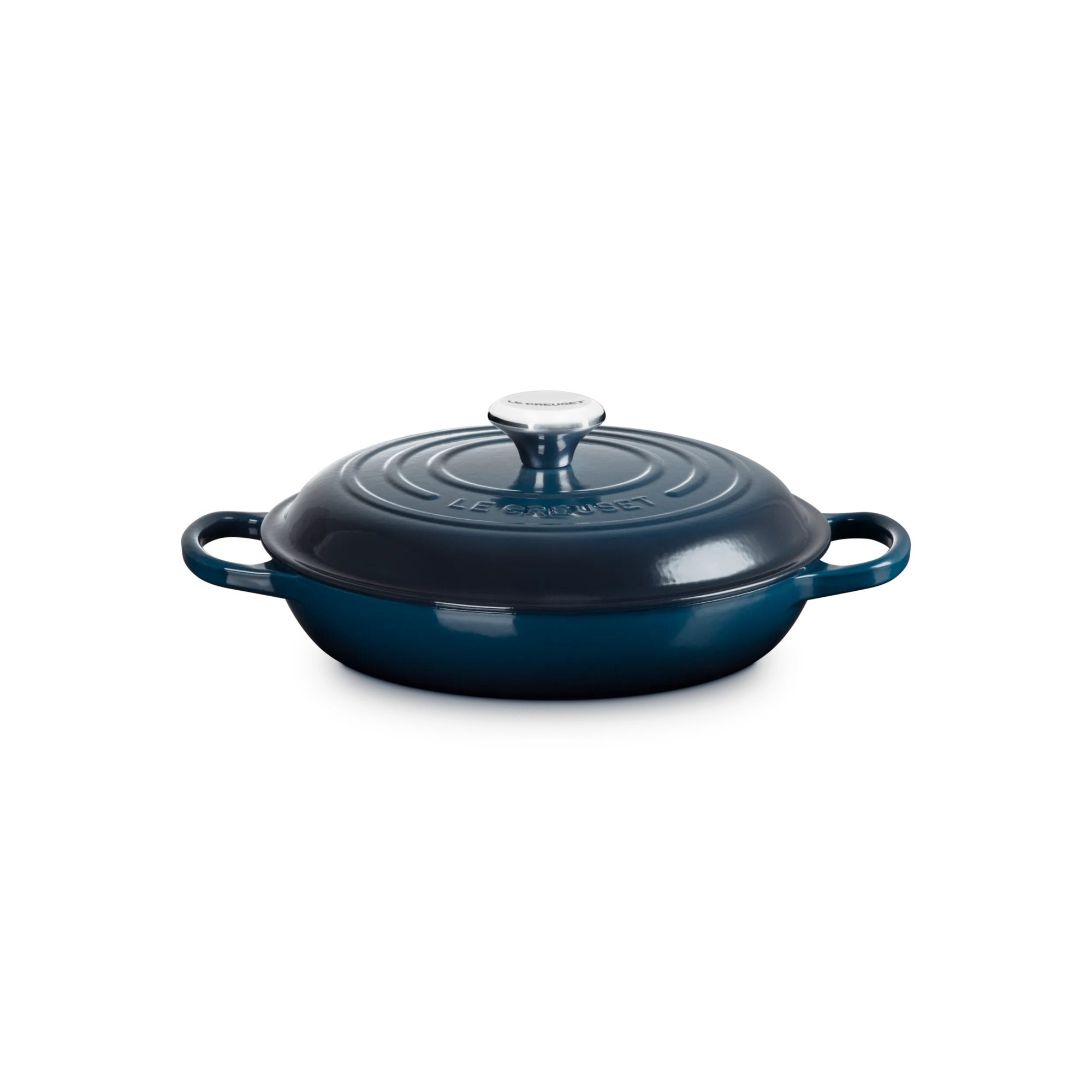 Cacerola baja de hierro fundido Le Creuset Azul oscuro Cacerola de 26 ...